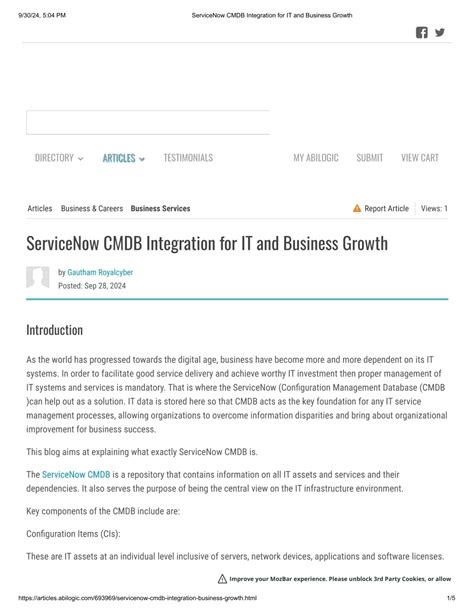 Ppt Servicenow Cmdb Integration For It And Business Growth Powerpoint