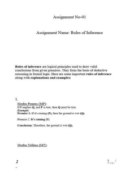 rules of inference assignment pdf inference epistemology