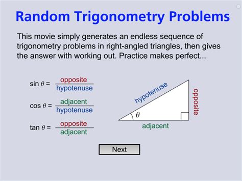 Random Trigonometry Mathslinks