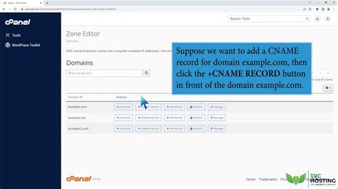 How To Add Cname Record In Cpanel Using The Dns Zone Editor With Tpc Hosting Youtube