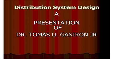 Pdf Design Of Distribution System Dokumentips