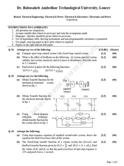 Control Systems Engineering Pdf Control Theory Function Mathematics