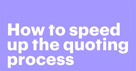 How To Speed Up The Quoting Process Pandadoc