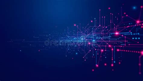 Abstract Digital Network A Vibrant Visualization Of Interconnected Nodes And Pathways