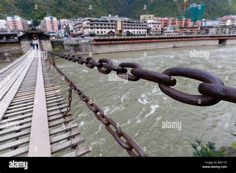 Historic Chain Suspension Bridge Over Dadu River Captured By Red Army