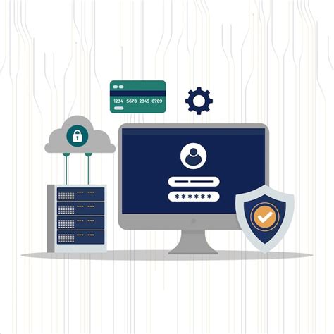 premium vector illustration cyber security payment protection method