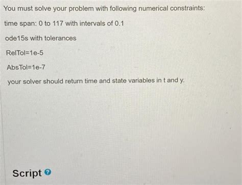 Solved Solve The Following System Of First Order