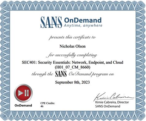 nicholas o on linkedin sans sansinstitute cybersecurity