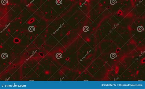 Abstract Red Animation With Lines And Circles That Move Quickly Appear And Disappear Stock