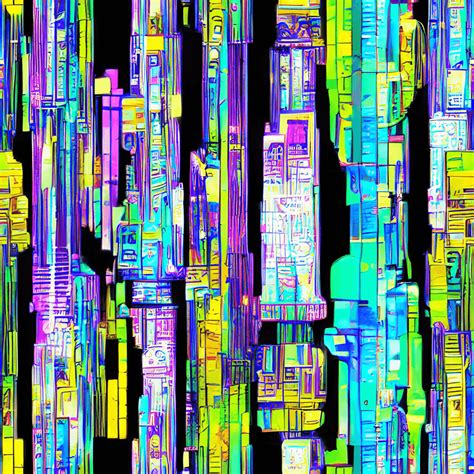 Cyberpunk Neon Elements Pattern · Creative Fabrica