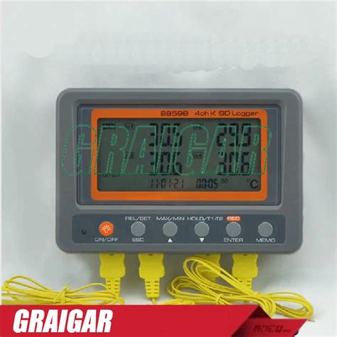Digital Thermometer Az Channel K Type Thermometer SD Card Data Logger Temperature Logger