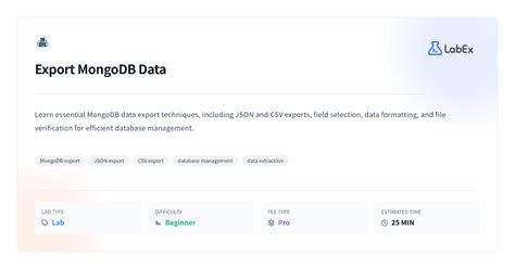 how to export mongodb data labex