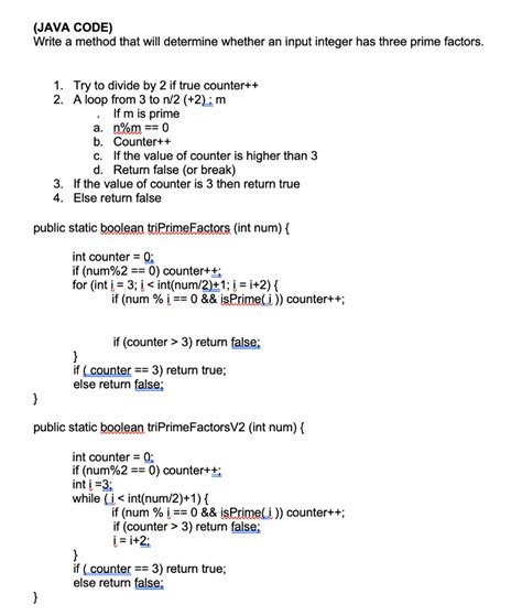 Solved Java Code Write A Method That Will Determine