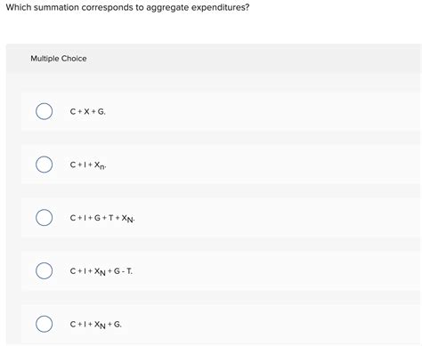 Solved Which summation corresponds to aggregate | Chegg.com
