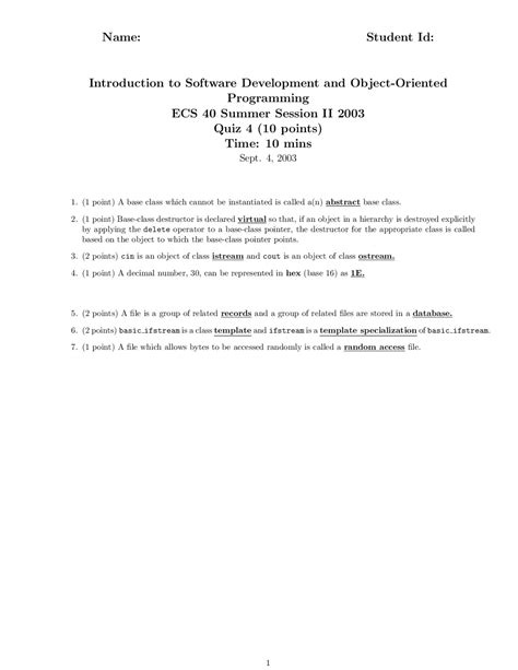 Introduction To Software Development And Object Oriented Programming