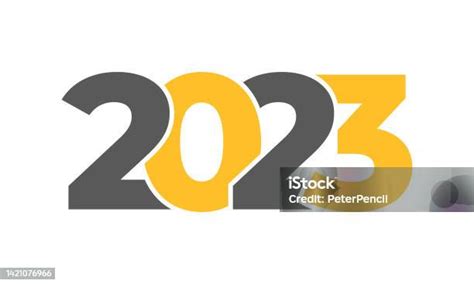 2023 배너 디자인 템플릿 흰색 배경에 고립 된 로고 텍스트 기호 휴일 인사말 카드 벡터 스톡 일러스트 레이 션 2023년에