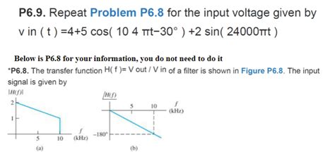 solved p6 9 repeat problem p6 8 for the input voltage given