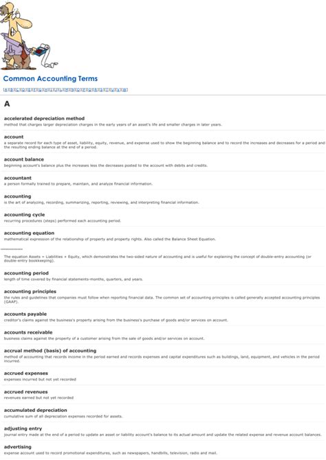 Accounting Glossary Pdf