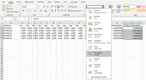 How to Calculate the Coefficient of Variation in Excel | DataCamp