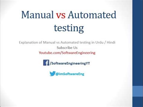 Difference Between Manual And Automation Testing Hindi Urdu YouTube