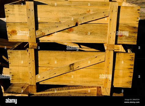 Wooden Crates Open And Stacked On Each Other Stock Photo Alamy