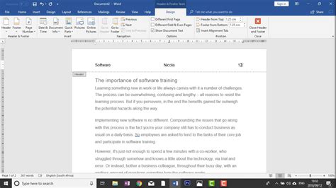 HEADERS AND FOOTERS YouTube