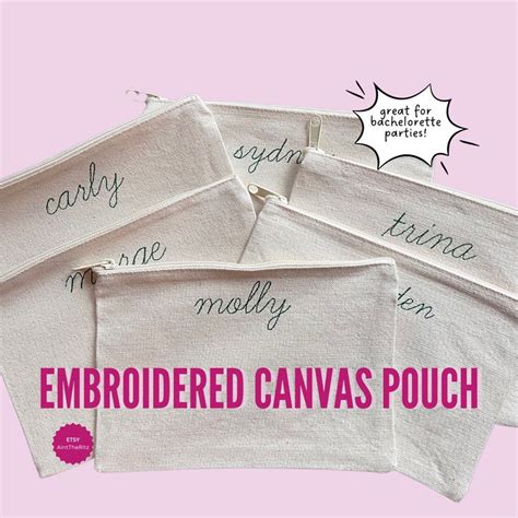 Canvas Pouch Etsy