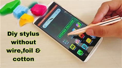 How To Make Stylus In 1 Minute Without Wire Foil Cotton DIY Stylus YouTube