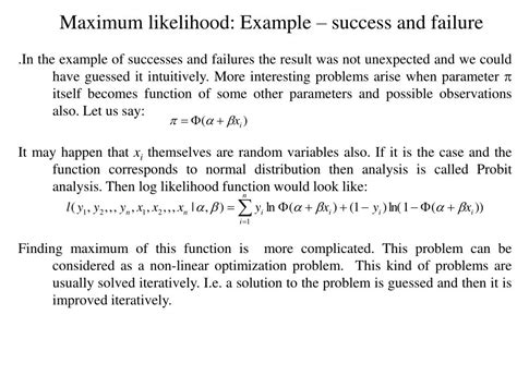 PPT Maximum Likelihood ML And Likelihood Ratio LR Test PowerPoint Presentation ID