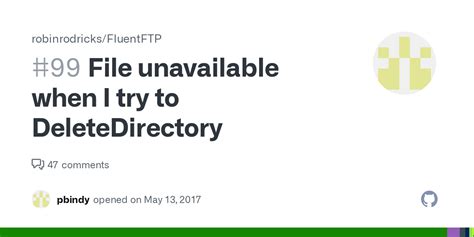 file unavailable when i try to deletedirectory · issue 99