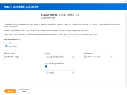 Security Role Assignment Workday Marketplace