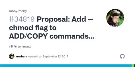 Proposal Add Chmod Flag To Addcopy Commands Analogous To Chown