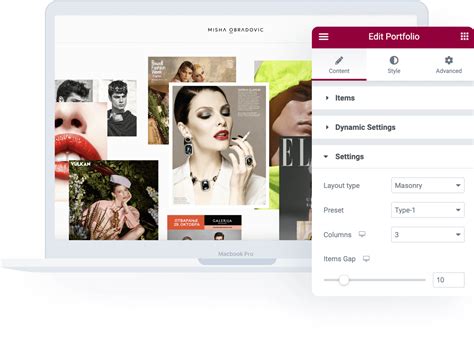 portfolio widget for elementor crocoblock