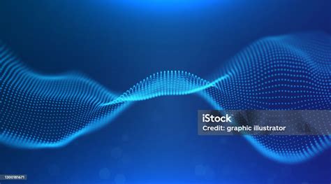 동적 파란색 도트 풍경 추상적 인 디지털 웨이브 배경 네트워크 데이터 구조 포인트 그리드 시각화 기술 벡터 그림 0명에 대한 스톡 벡터 아트 및 기타 이미지 Istock