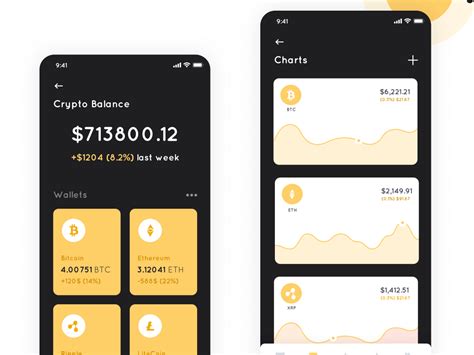 Bitcoin App UI Design Free XD Resource Adobe XD Elements