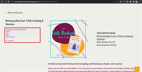 display multiple days for a single event on the events page customize