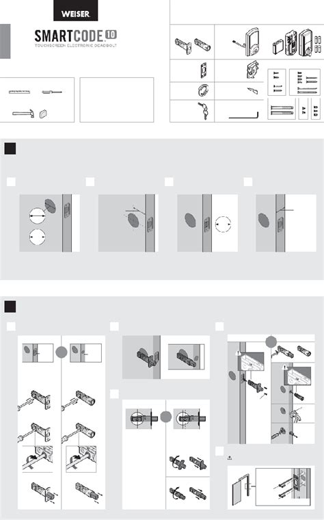 weiser smartcode 10 door locks installation and user manual pdf view