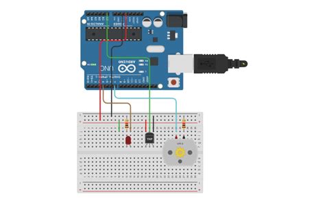 Circuit Design Sensor De Temperatura Con Umbral Tinkercad