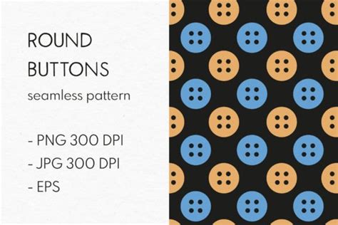 Round Buttons Seamless Pattern Graphic By Stasylionet · Creative Fabrica