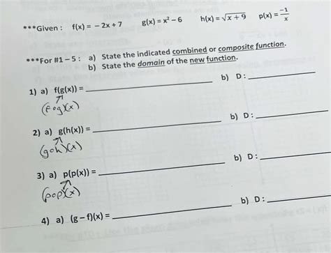 solved given f x 2x 7 g x x2 6 h x x 92 p x 1x for