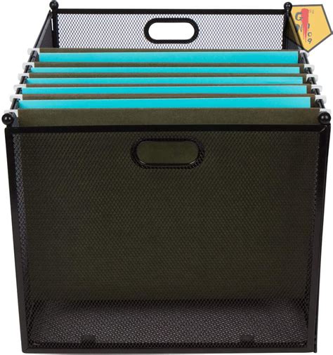 Gn109 Hanging File Organizer Mesh Box File Organizer Box Supports Letter Sized And Legal Sized