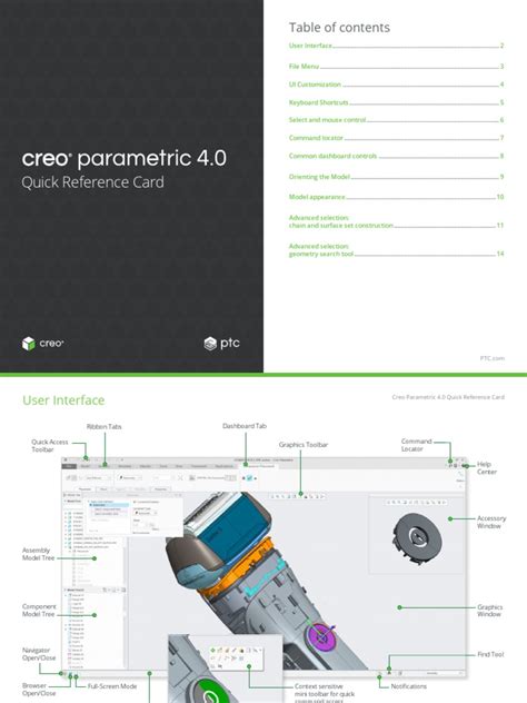 Creo Parametric 4.0 Quick Reference | Keyboard Shortcut | Control Key