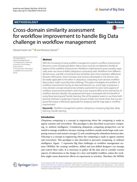 Pdf Cross Domain Similarity Assessment For Workflow Improvement To