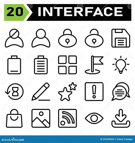 User Interface Icon Set Include Block User Avatar User Interface