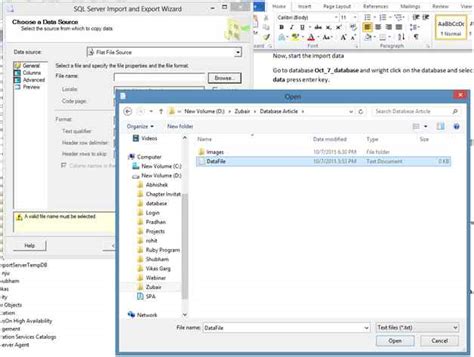 Import Data From A Text File Into Sql Server Database