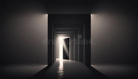 corridor with light background using your project ui ux design stock