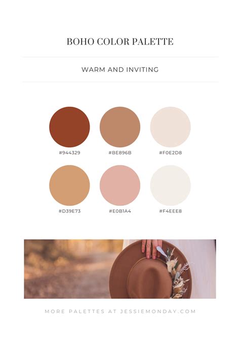 Boho Color Palette Inspiration With Hex Codes Jessie Monday