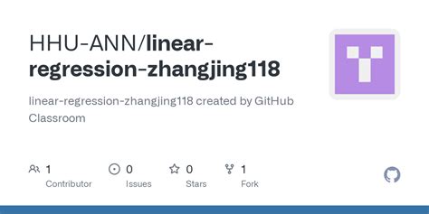 GitHub HHU ANN Linear Regression Zhangjing Linear Regression Zhangjing Created By
