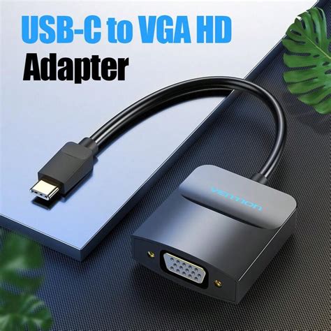 VENTION Type C To VGA Adapter USB C Male To VGA Female Converter P Hz Compatible With