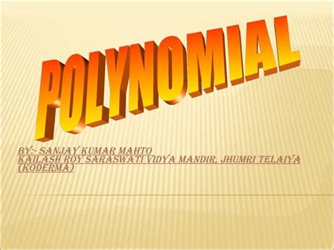 Polynomials Pptx
